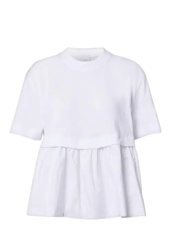 Patou Cotton Jersey And Faille T-shirt - White