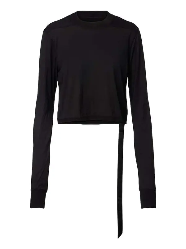 Rick Owens Belted Cotton Jersey T-shirt - Black