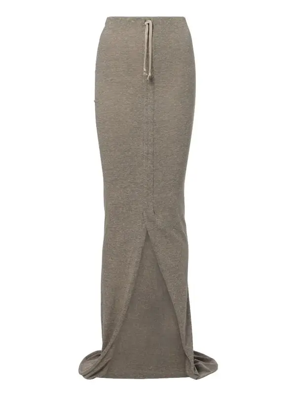Rick Owens Cotton-blend Jersey Maxi Skirt - Grey
