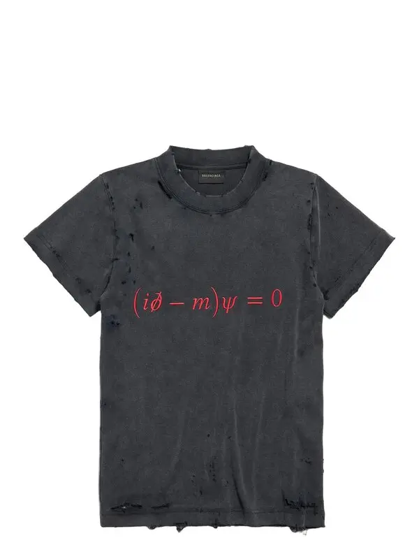 Balenciaga Dirac Equation Fitted T-shirt - Black