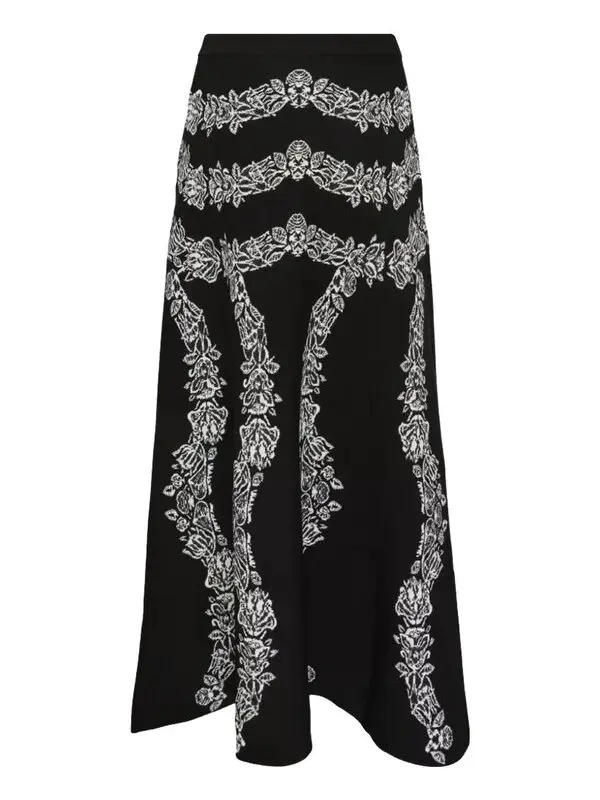 Ulla Johnson Valencia Jacquard Midi Skirt - Black