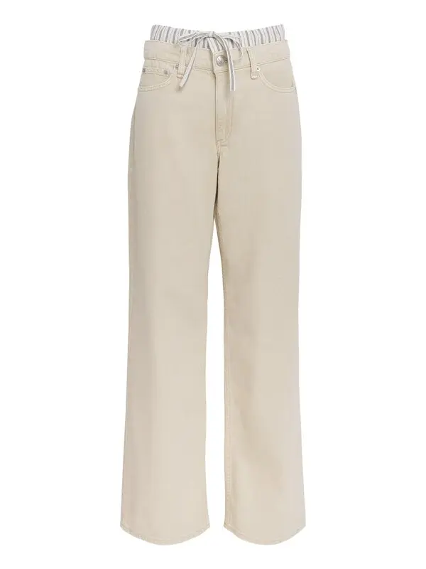 Rag & Bone Saige Boxer Low-rise Straight Jeans - Beige