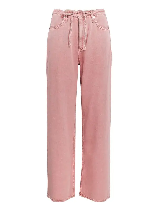 Rag & Bone Drawstring Phoebe Wide-leg Jeans - Pink