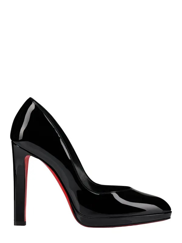 CHRISTIAN LOUBOUTIN Fannylove Alta 120 Patent Leather Pumps - Black