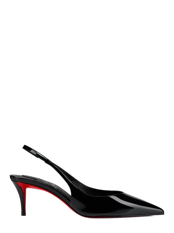 CHRISTIAN LOUBOUTIN Miss Z Sling Patent Leather Slingback Pumps 60 - Black