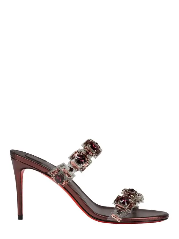 CHRISTIAN LOUBOUTIN Just Jewel Embellished Heeled Mules - Pink