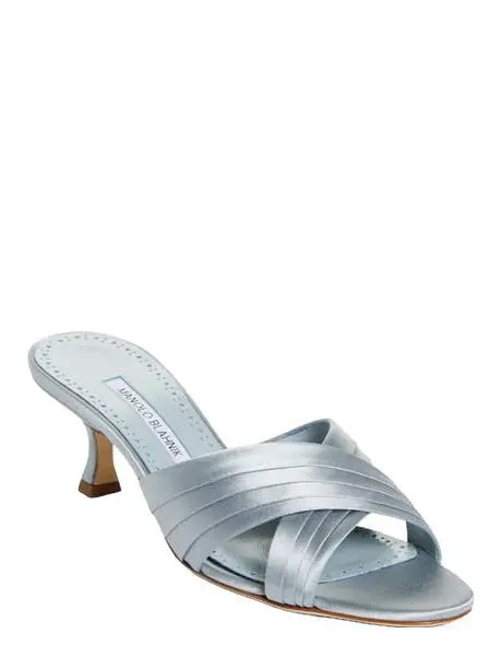 Manolo Blahnik Vieramul Slide Sandal - Blue