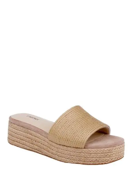 L'Agence Ramani Ii Espadrille Wedge Platform Slide Sandals - Natu Rafi
