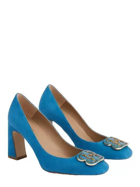 LK BENNETT Truly Logo Pumps - French Blue