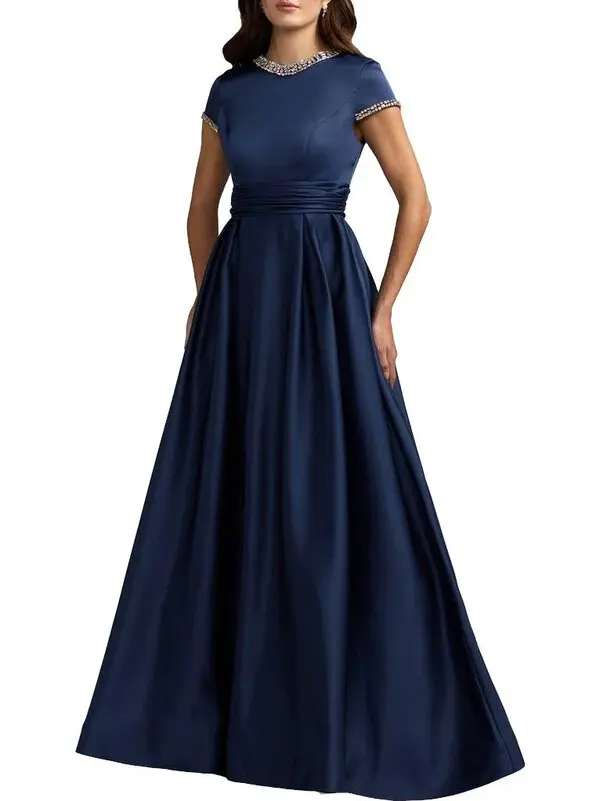 Mac Duggal Embellished Satin Ball Gown - Midnight
