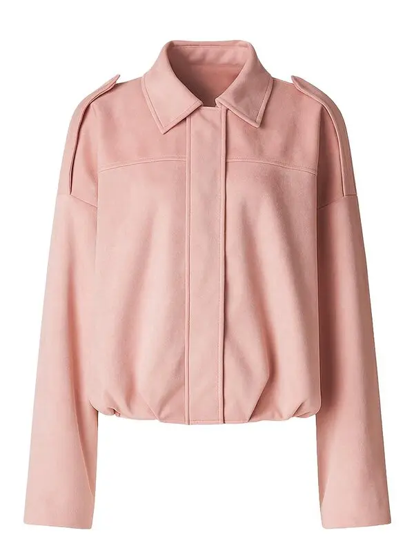 ATS Qiana Suede Jacket - Blush
