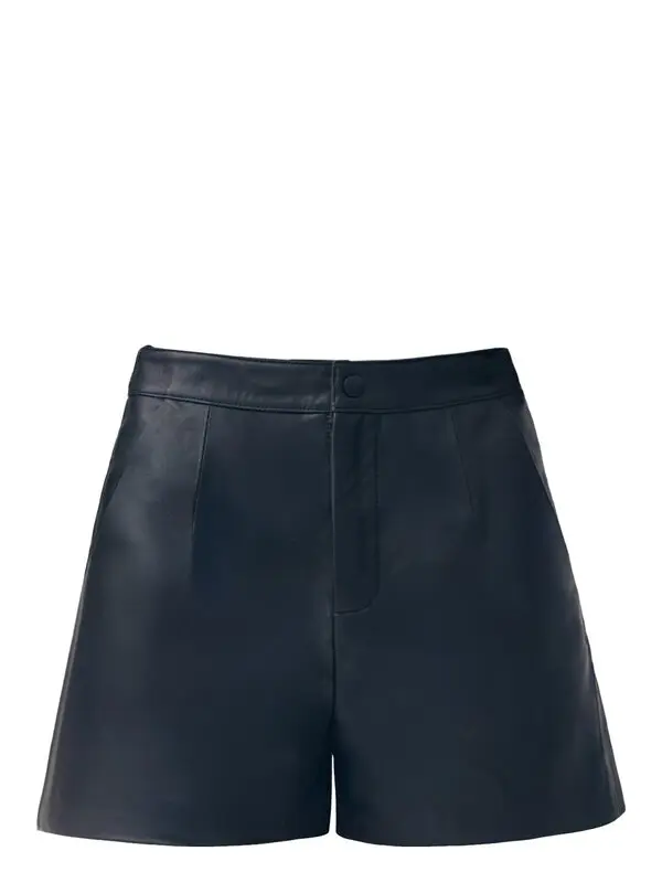 ATS Wren Faux Leather Shorts - Black