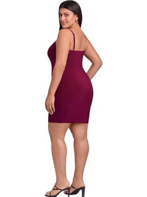 S3 APPAREL Sculpting Shapewear Cami Mini Dress - Cherry Mocha