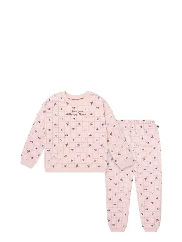 MODERN MOMENTS™ BY GERBER Drop Shoulder Sweatshirt And Sweatpant Set - Pink Happy Place