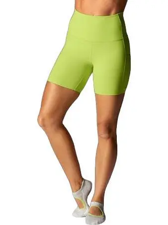 TAVI Stash & Dash Biker Shorts 6 - Lime