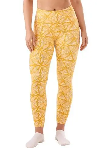TAVI High Waisted 7/8 Legging - Apricot Batik