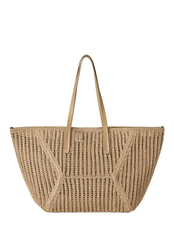 Brunello Cucinelli Techno Raffia Bc Duo Bag - Rope