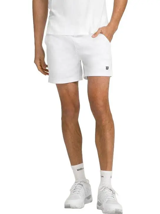 Wilson Tennis Water Repellent Volley Shorts - Bright White