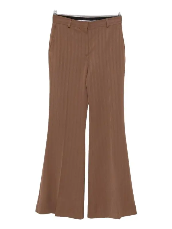 Stella McCartney Wool Flared Leg Trousers - Brown