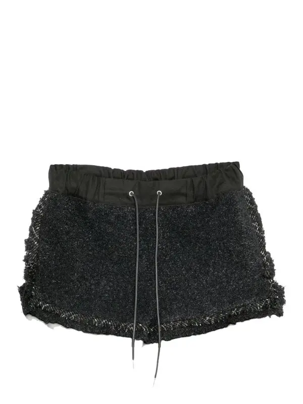 Sacai Tweed Shorts - Black