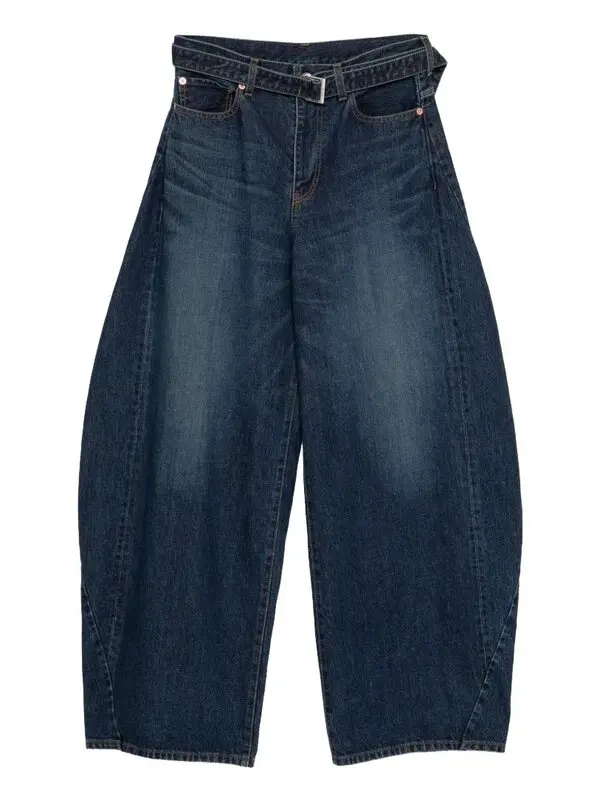 Sacai Wide-leg Denim Jeans - Blue