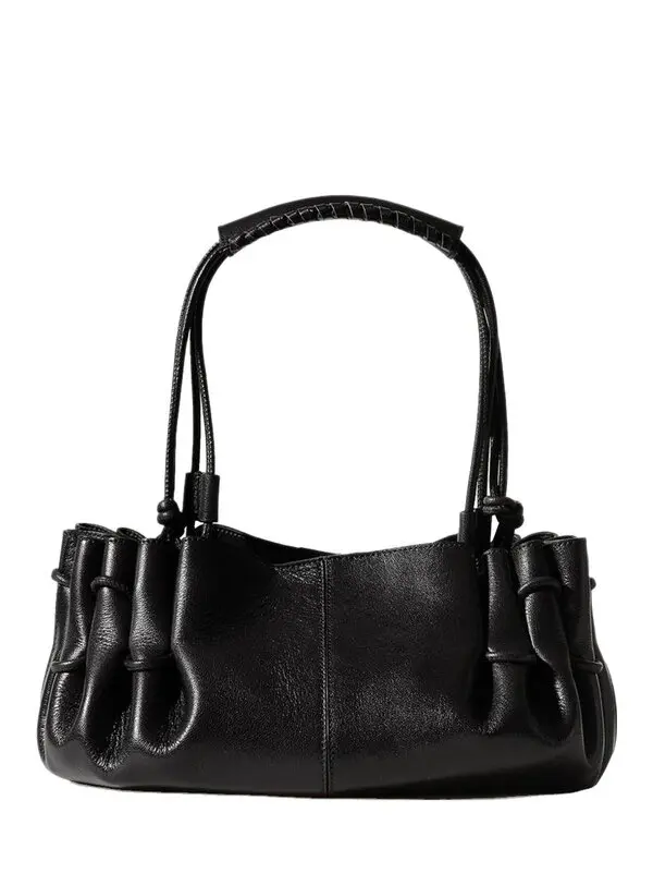 Hereu Arta Leather Shoulder Bag - Black