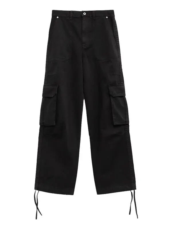Loewe Cotton Cargo Trousers - Black