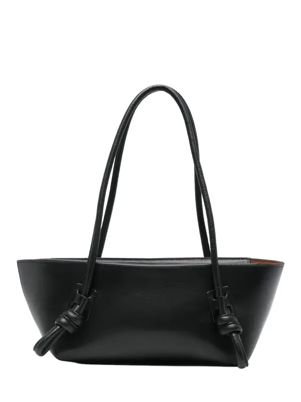 Hereu Fleca Leather Shoulder Bag - Black