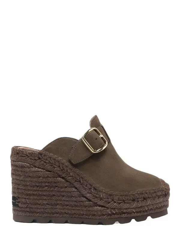 Stella McCartney Gaia Suede Clogs - Brown