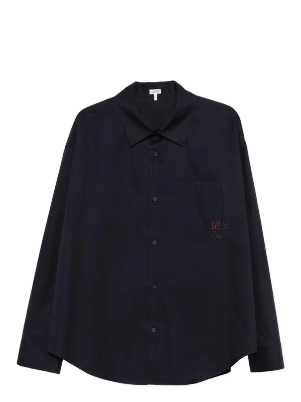 Loewe Anagram Cotton Shirt - Blue
