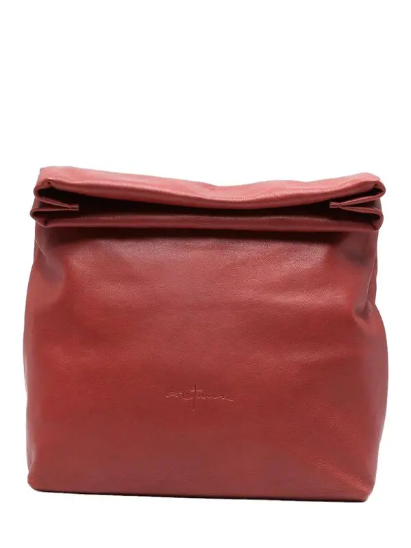 CORTANA Delhi Large Leather Clutch - Red