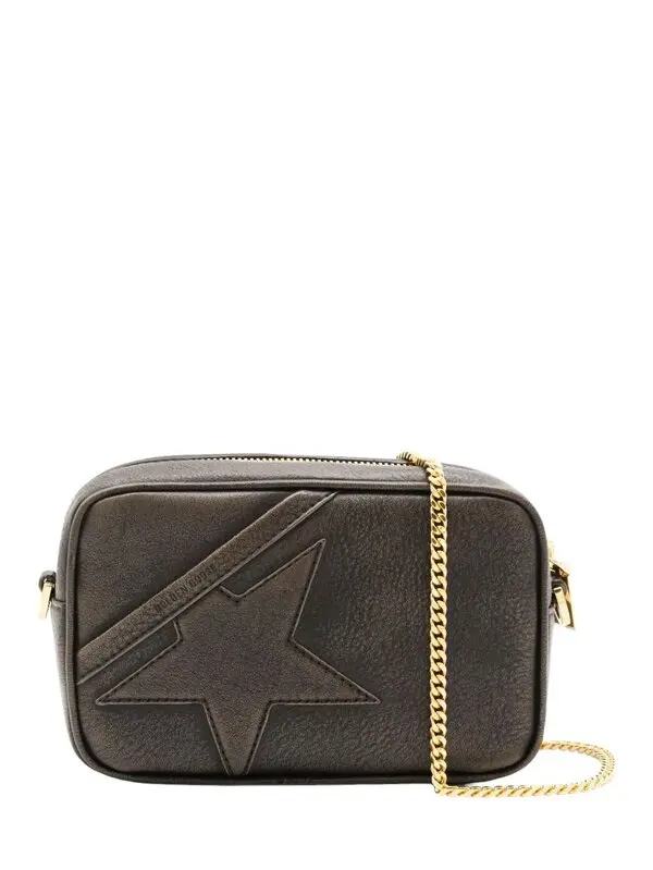 GOLDEN GOOSE Star Mini Leather Crossbody Bag - Black