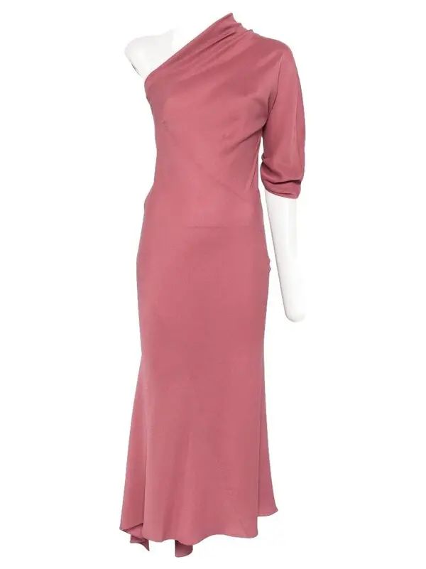 CORTANA Aldara Silk Long Dress - Pink