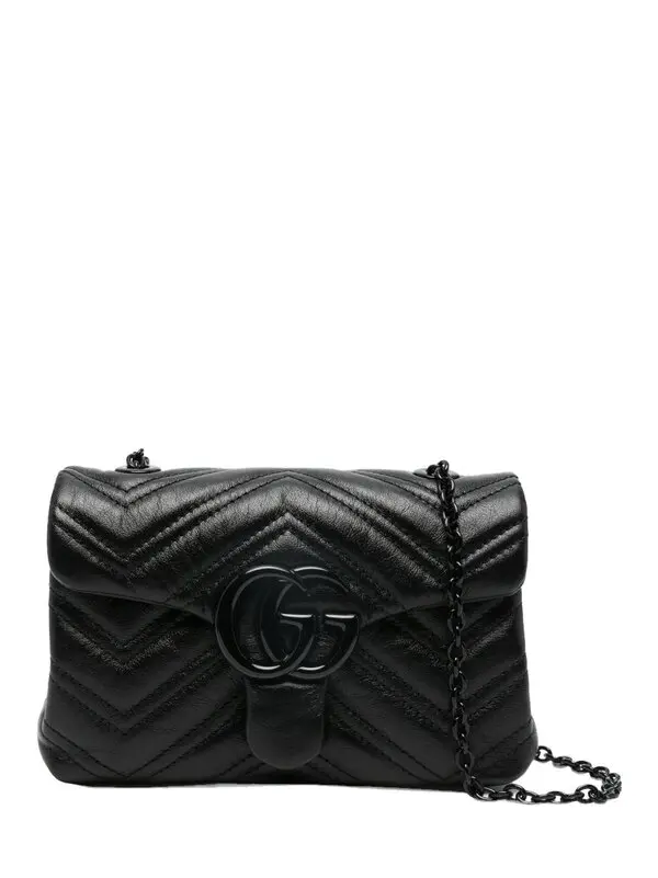 Gucci Gg Marmont Leather Mini Bag - Black