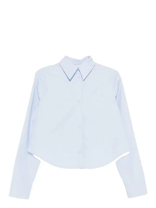 Sportmax Cotton Blend Button-down Shirt - Sky Blue