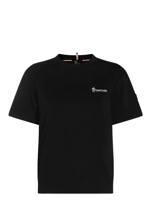 Moncler Logo Cotton T-shirt - Black