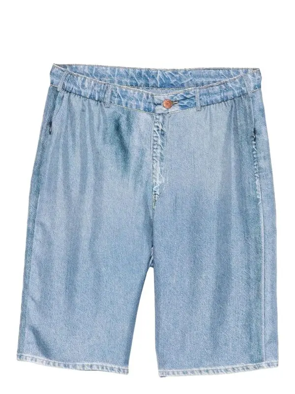 PIERRE-LOUIS MASCIA Silk Bermuda Shorts - Sky Blue