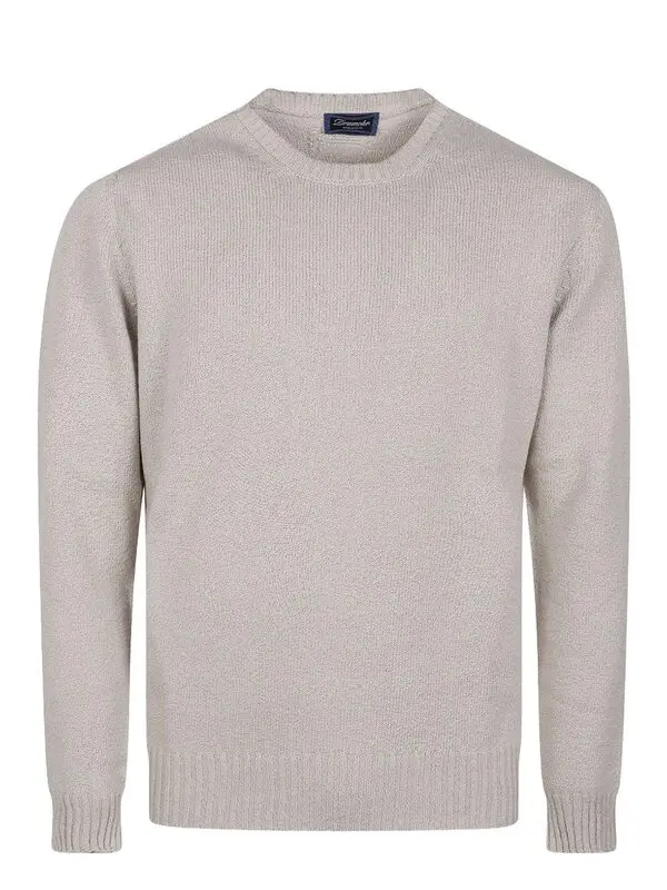 DRUMOHR Crew Neck Long Sleeve Sweater - Beige