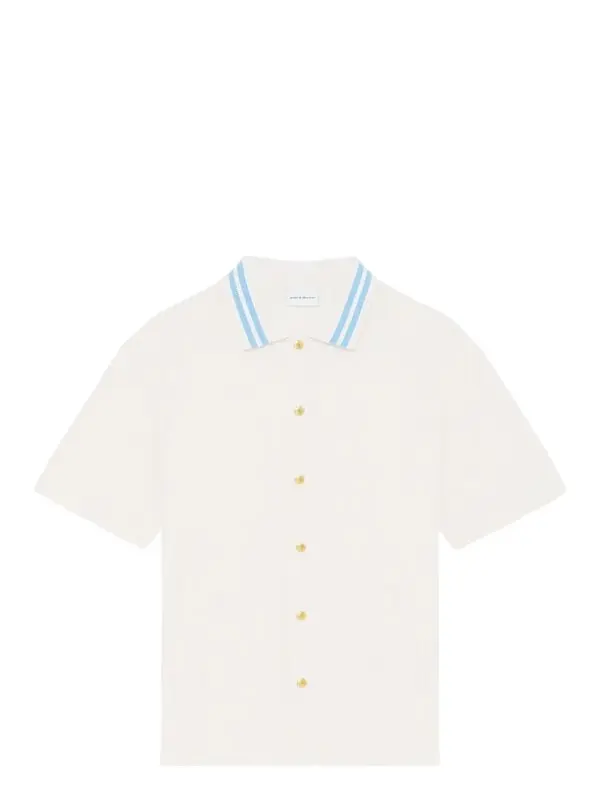 Drole De Monsieur Monogram Shirt With Buttons - White