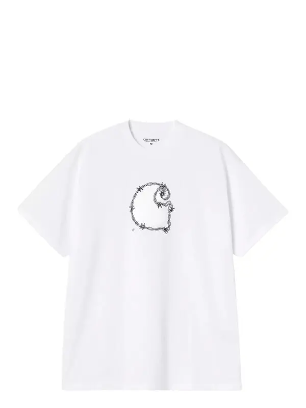 Carhartt Work In Progress Logo Cotton T-shirt - White