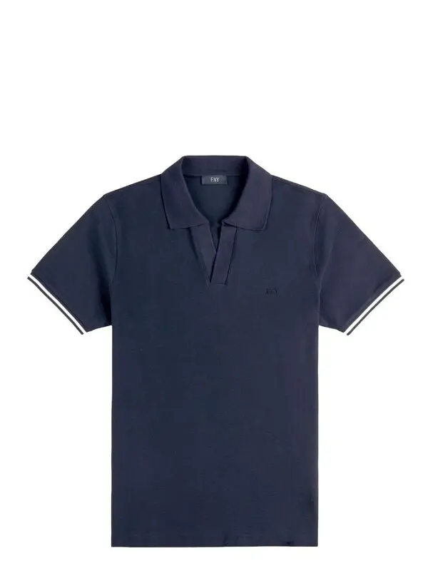FAY Polo Shirt With Logo - Blue