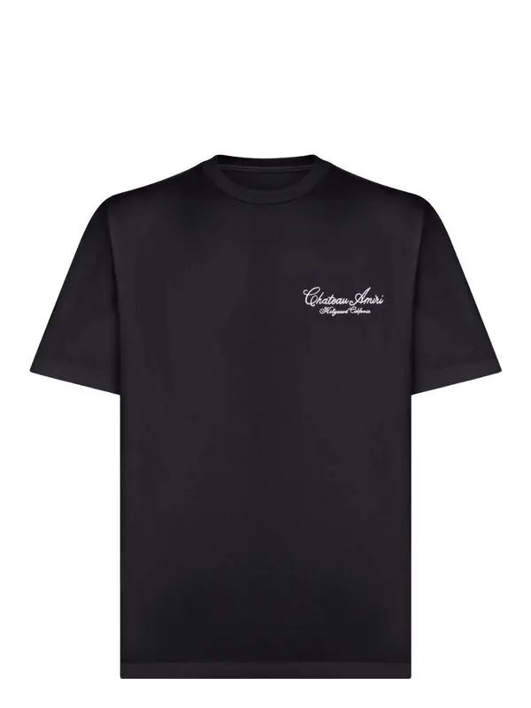 Amiri T-shirt With Chateau Writing - Black