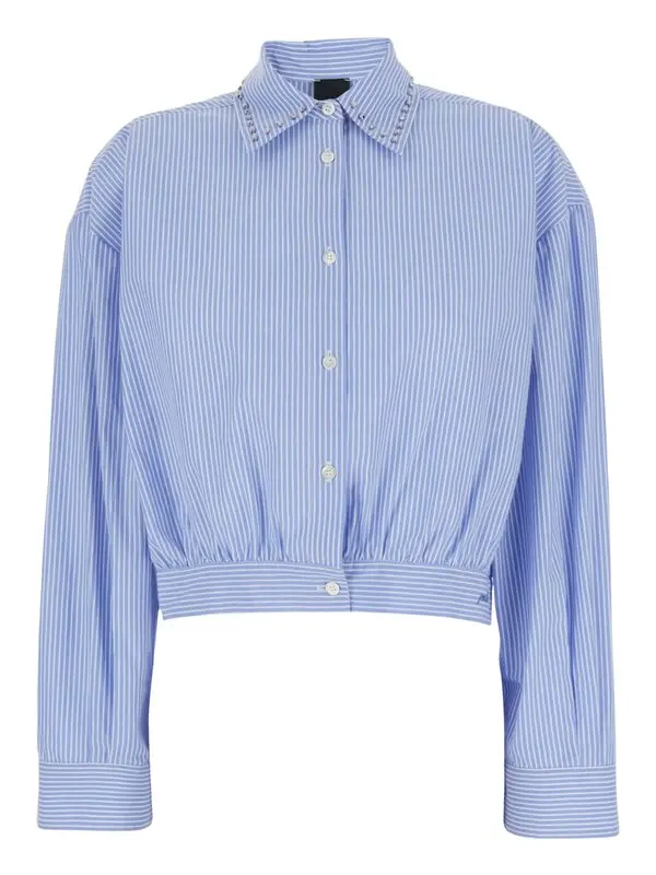 Pinko Striped Shirt - Sky Blue