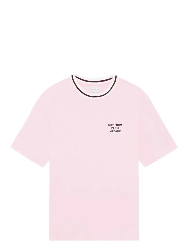 Drole De Monsieur Sport Slogan T-shirt - Pink