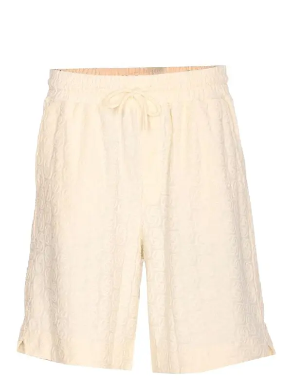 Drole De Monsieur Drawstring Bermuda Shorts - White