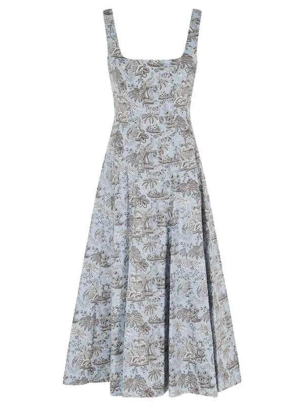 Staud Wells Midi Dress - Sky Blue