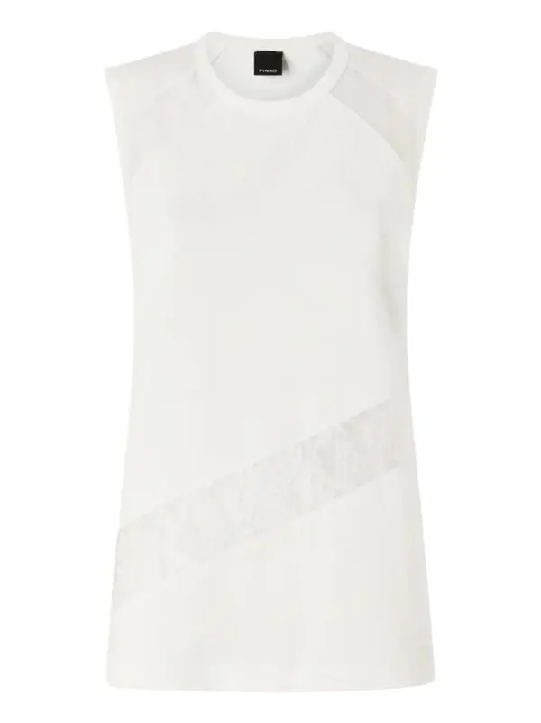 Pinko Top With Lace Details - White