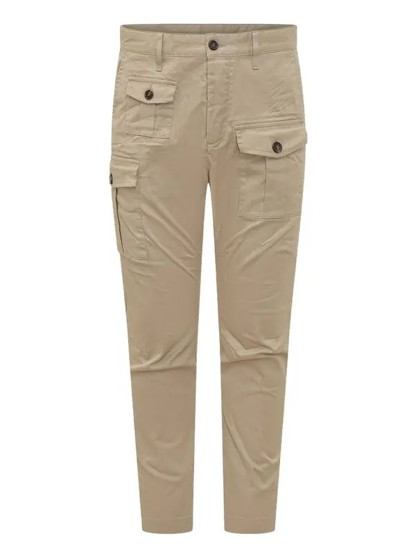 Dsquared2 Cotton Trousers - Beige