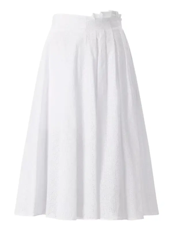 MSGM Midi Skirt - White