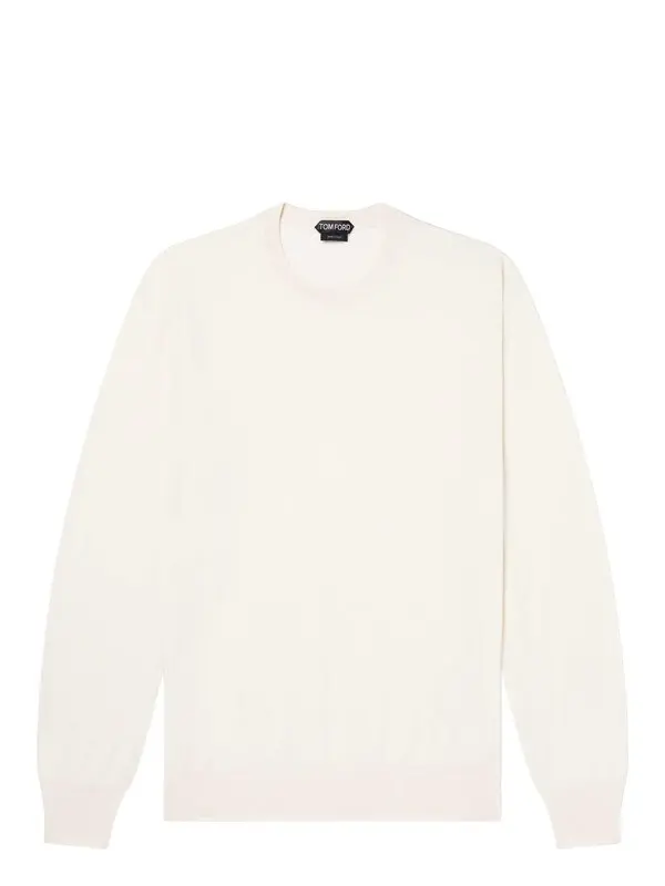 TOM FORD Cashmere Crewneck Sweater - Ivory
